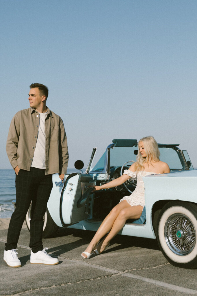 Malibu Vintage Car Engagement